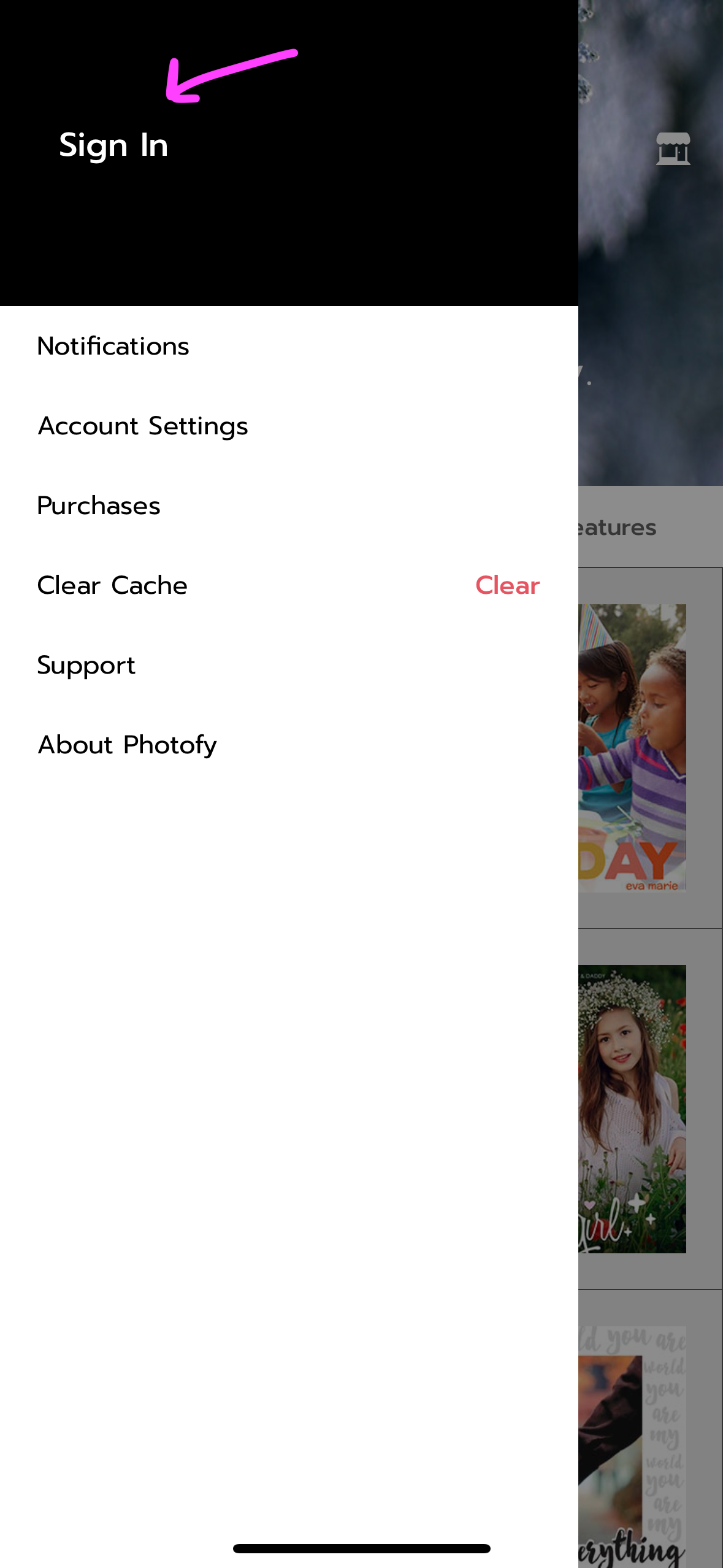 How to access my saved Projects? – Photofy Support 📓